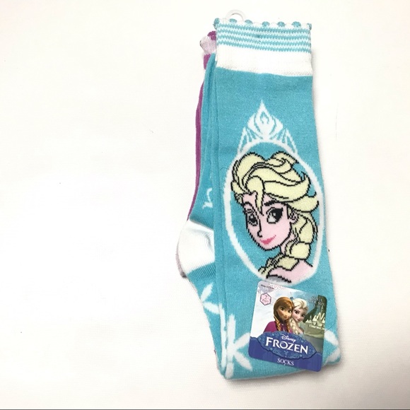 Disney | Accessories | 2 Pair Disney Frozen Elsa Anna Girls Socks L 3 ...